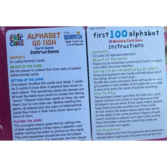 Toys | First 10 Alphabet Matching Games Cards Bundle | Poshmark